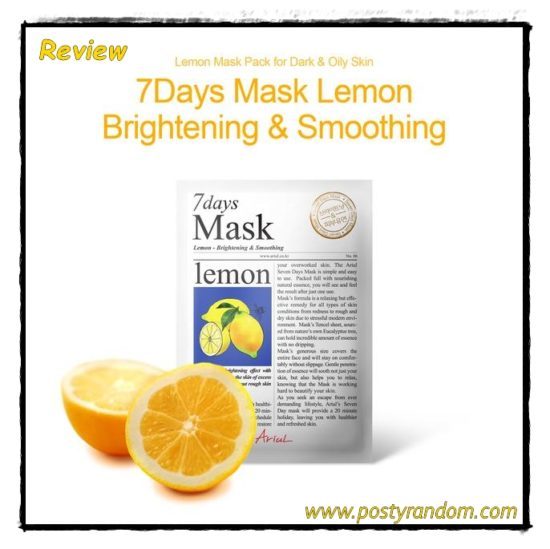 [Review Masker] Ariul 7 Days Mask Lemon – postyrandom